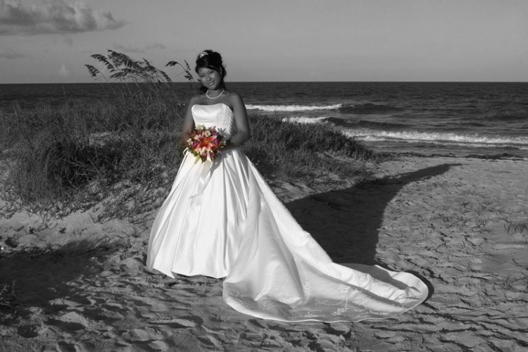 Beach Wedding without Decorations - Cocoa Beach Photography